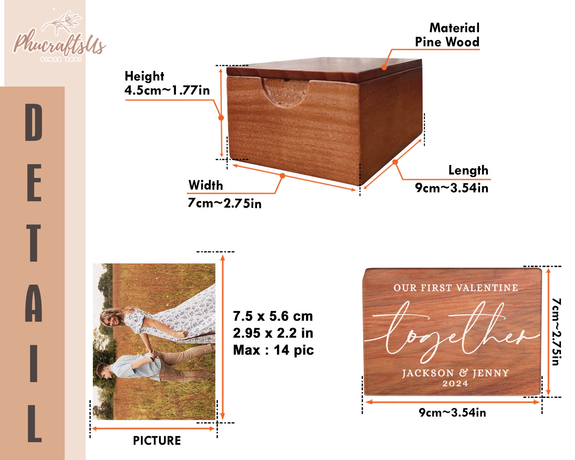 Custom Our First Valentine Together Pull Out Box | Pull Out Photo Album ...