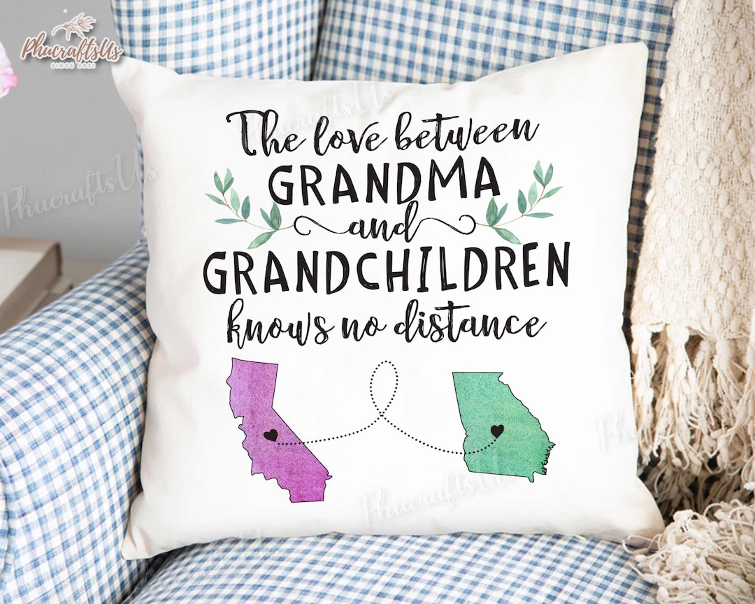 Personalized Long Distance Pillow Long Distance Grandma and ...