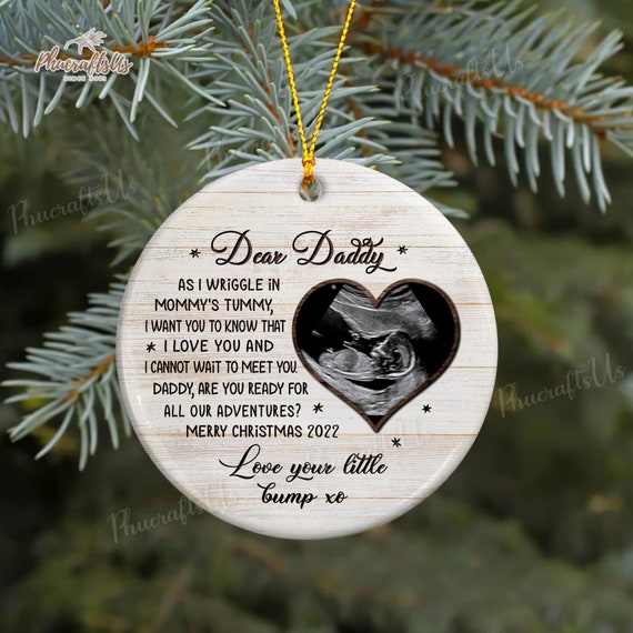 Baby's First Christmas Photos Custom Ornament Ultrasound - Etsy