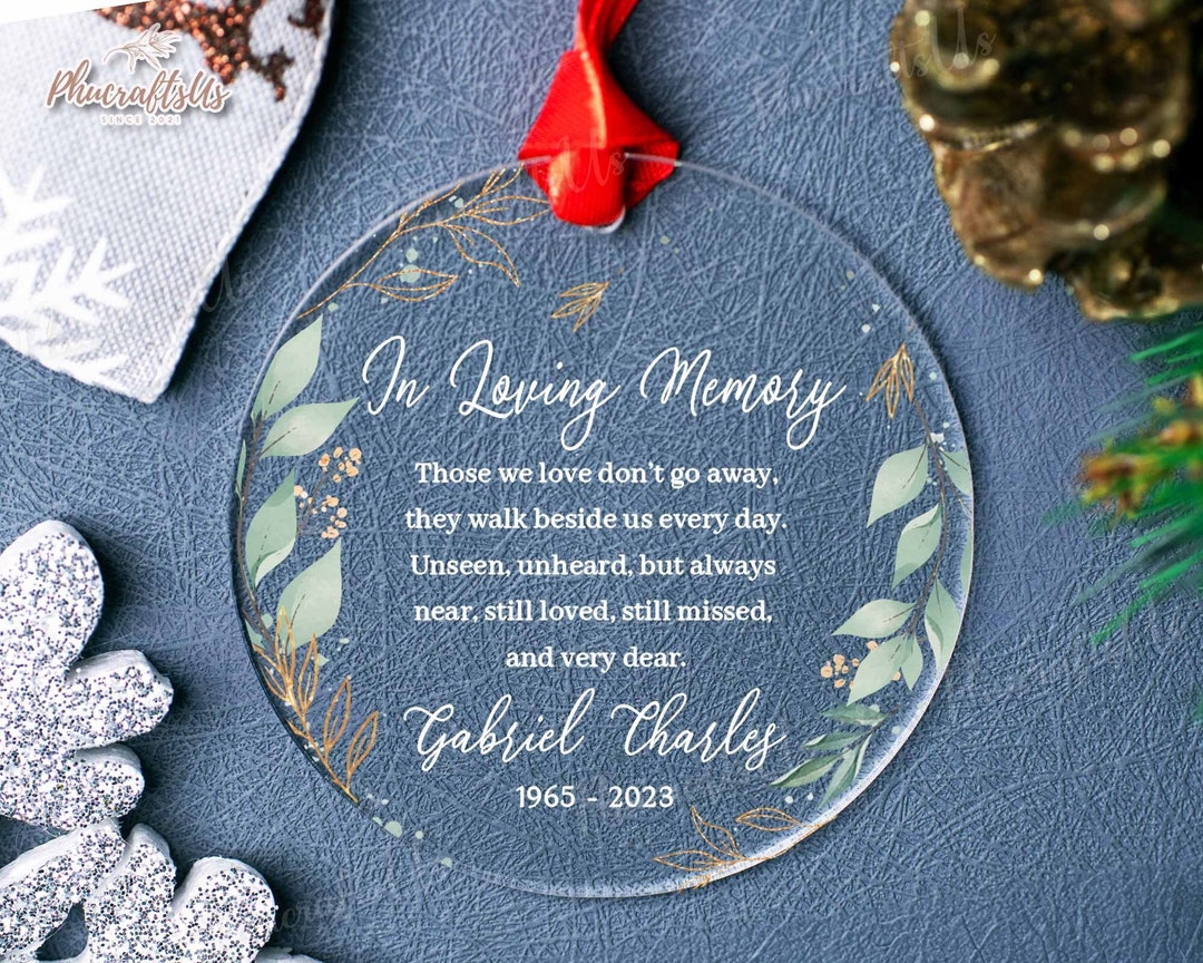 Personalized Memorial Christmas Ornament, in Loving Memory Ornaments ...