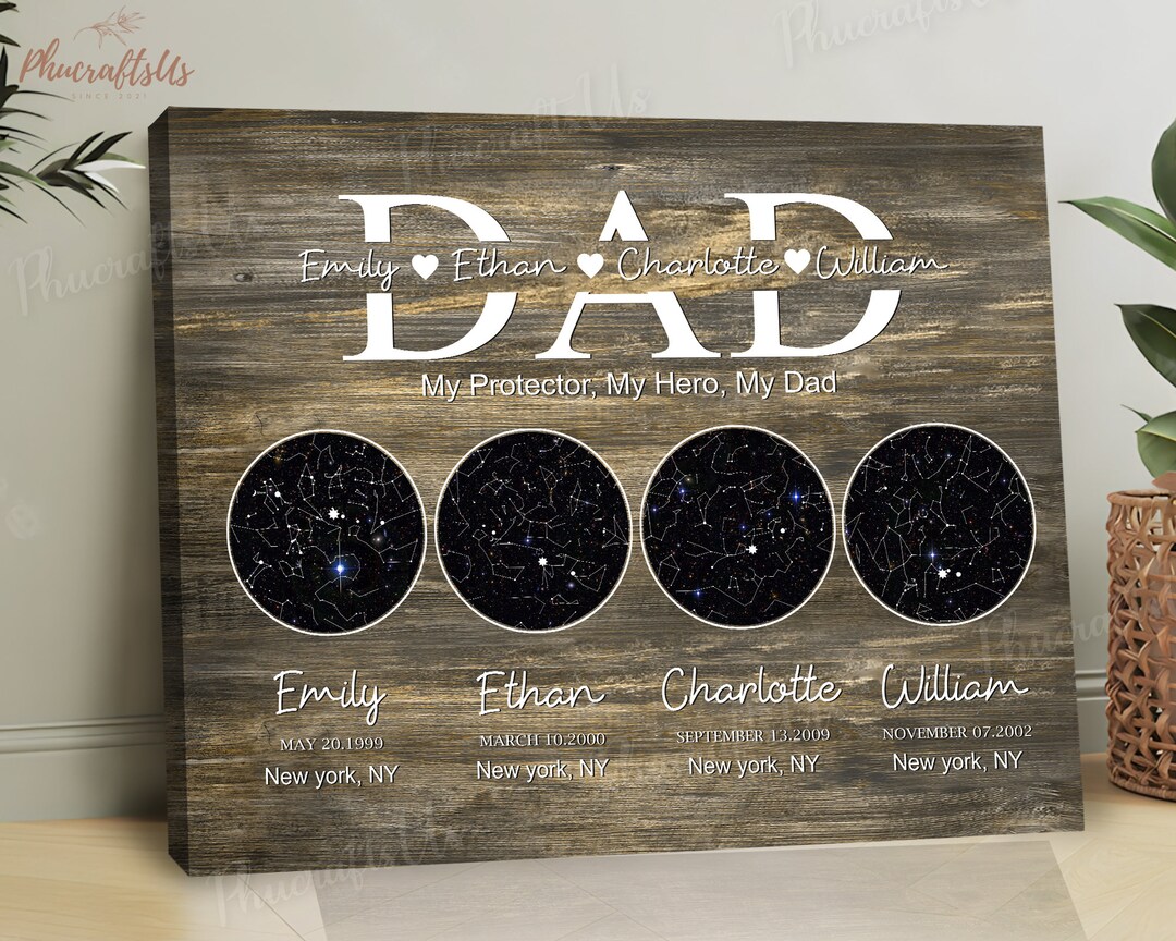 The Day You Became My Dad Star Map | Personalized Star Map by Date ...