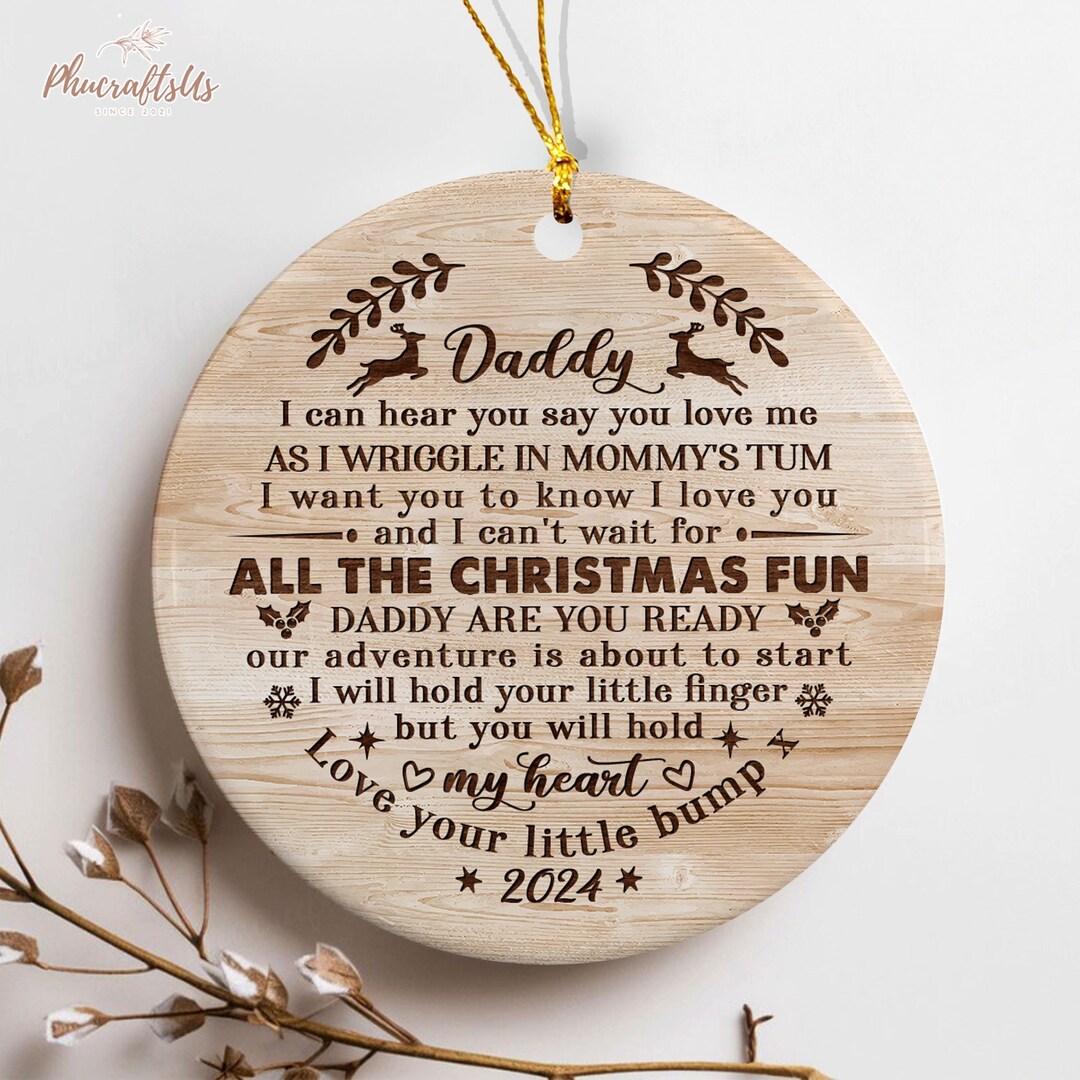 First Christmas for Daddy, Christmas Ornament New Dad Gift, Baby ...