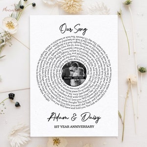 Song Lyric Card Perfect for Wedding, Wedding Card, Anniversary Card ...