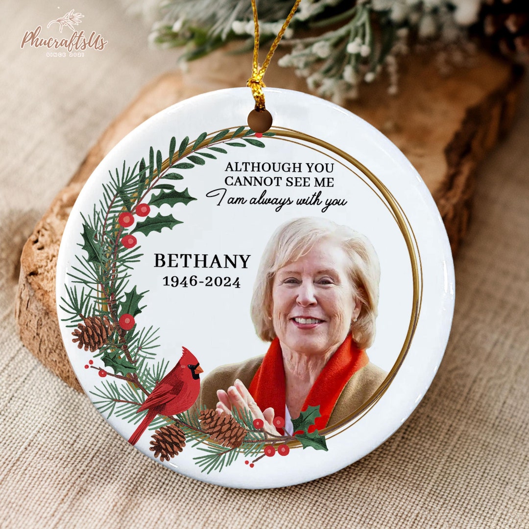 Custom Photo Loss of Mother Memorial Ornament, Personalized Memorial ...