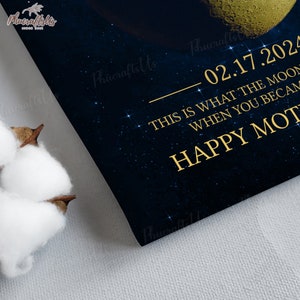 The Day You Became My Mom Moon Phase Canvas, Personalized Moon Phase ...