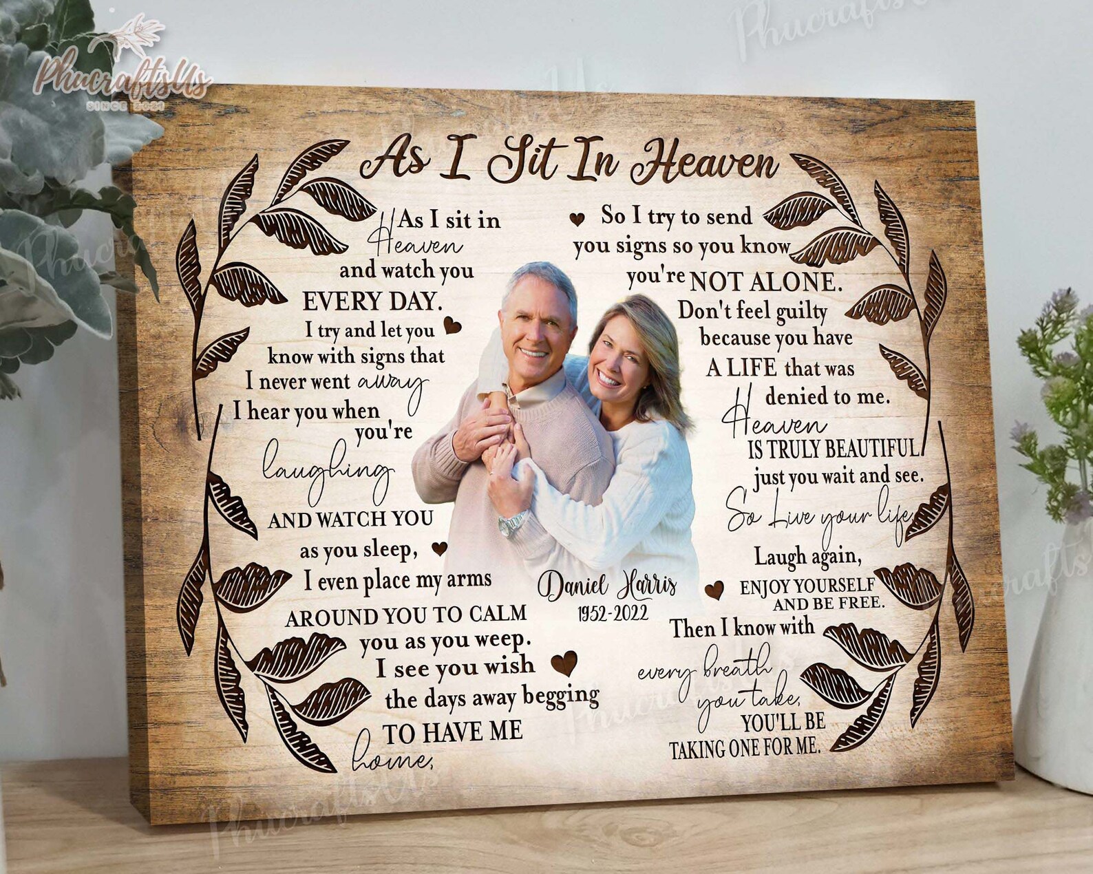 As I Sit in Heaven Custom Canvas Memorial Photo Gifts Wall - Etsy