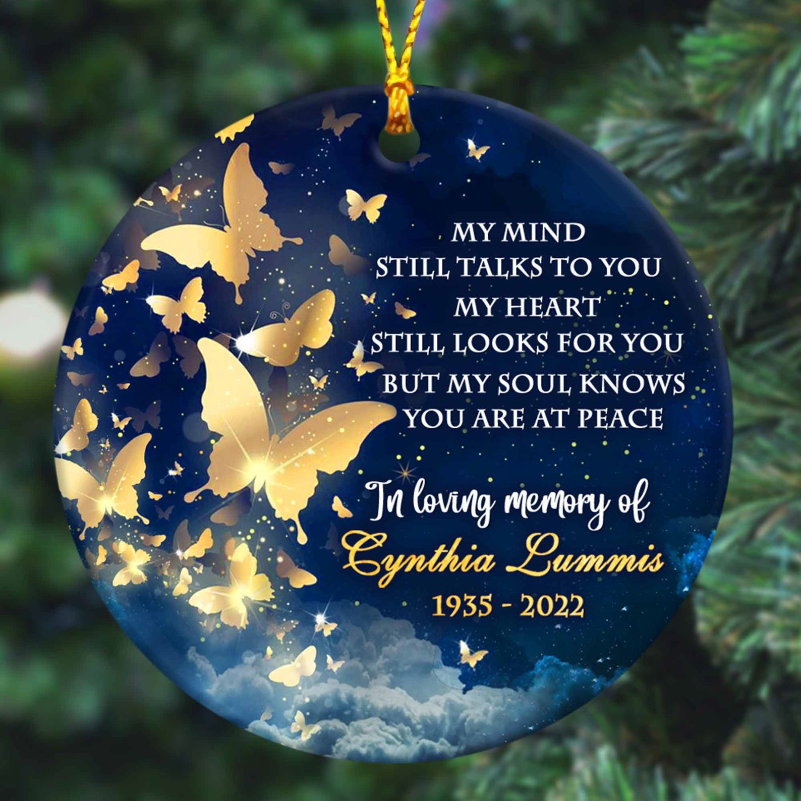 Memorial Christmas Ornaments in Memory Ornament Grief Gift - Etsy