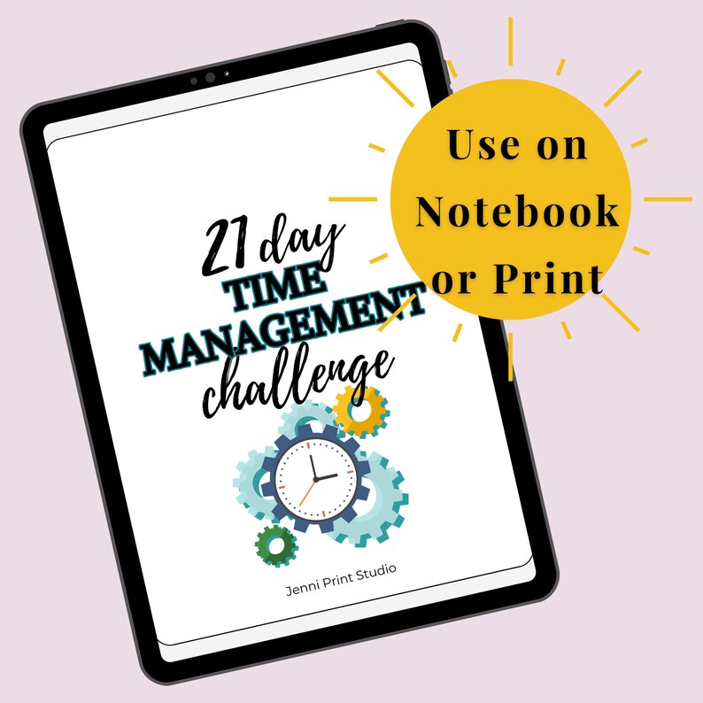 Printable Time Management Challenge Workbook; Time Blocking, Goal ...