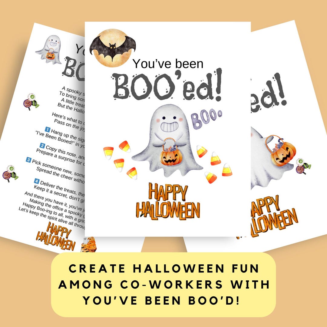 You've Been Booed Office Game: Halloween Treat Exchange, Tags, Flyers ...