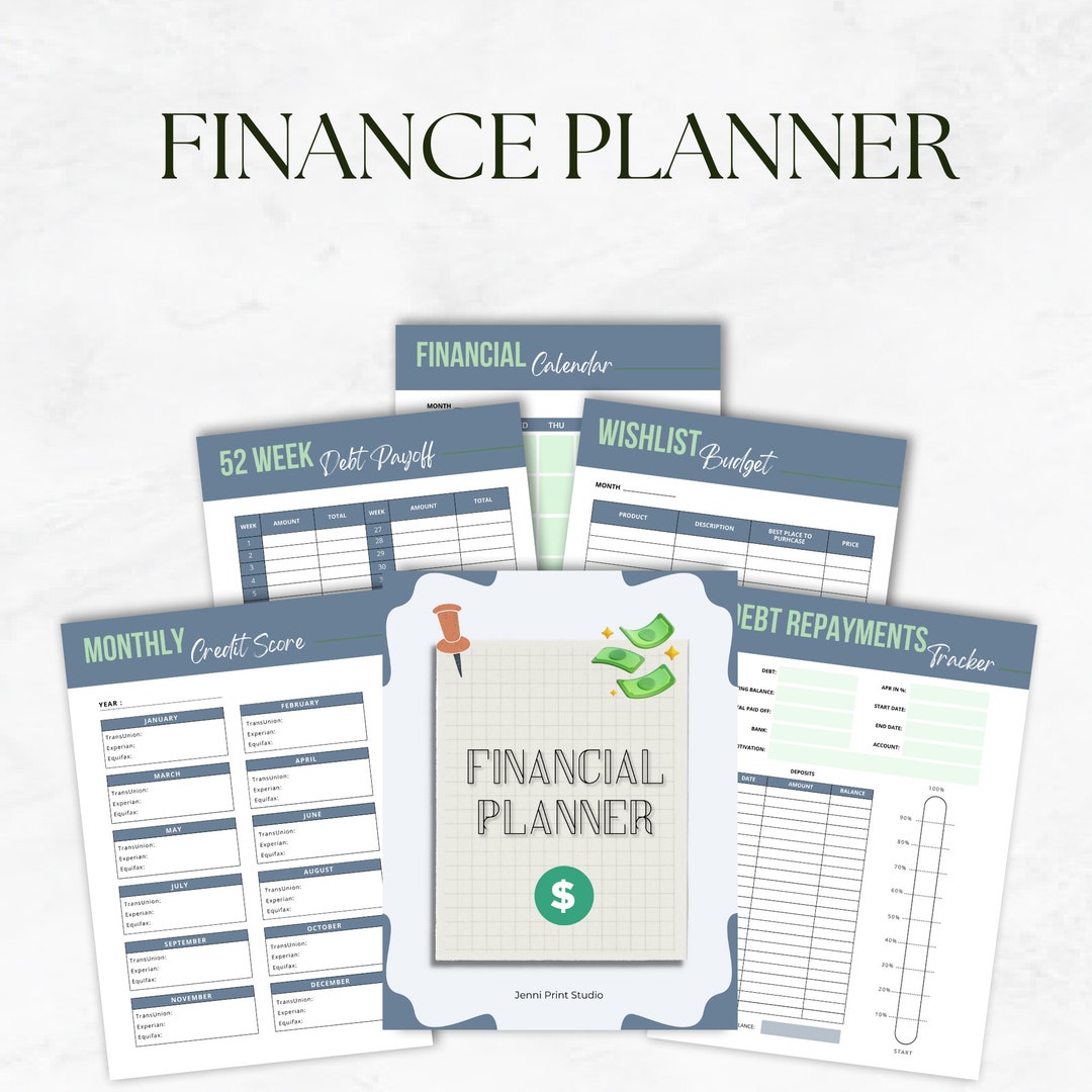 Printable Finance Planner: Budget, Savings, Debt Tracker (digital ...