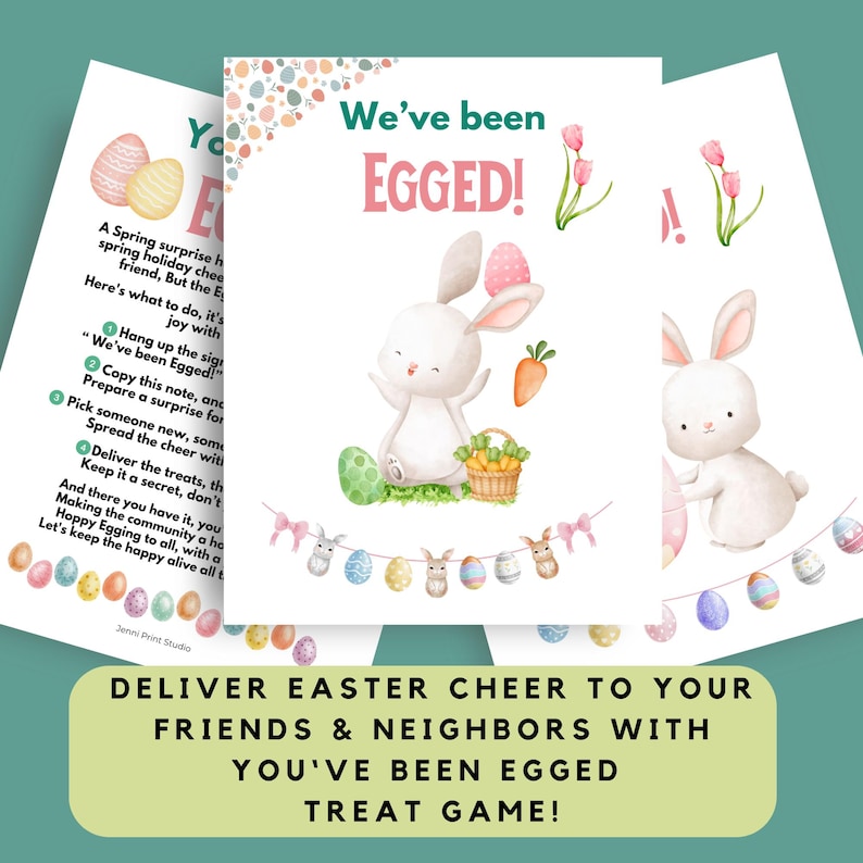You've Been Egged Easter Game: Neighborhood Treat Exchange (printable ...