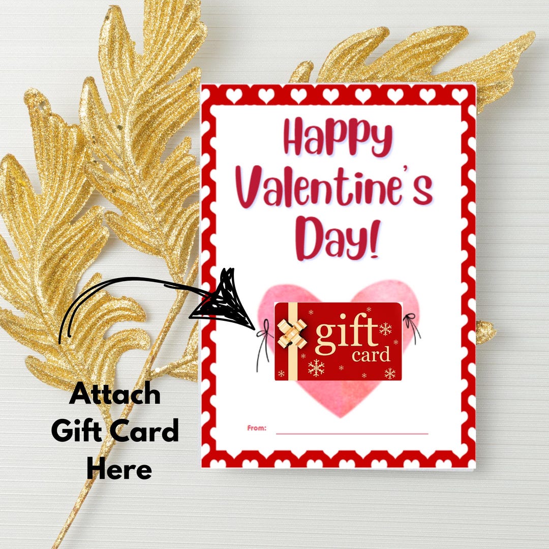 Valentine's Day Gift Card Holder: Instant Download Last Minute Gift ...