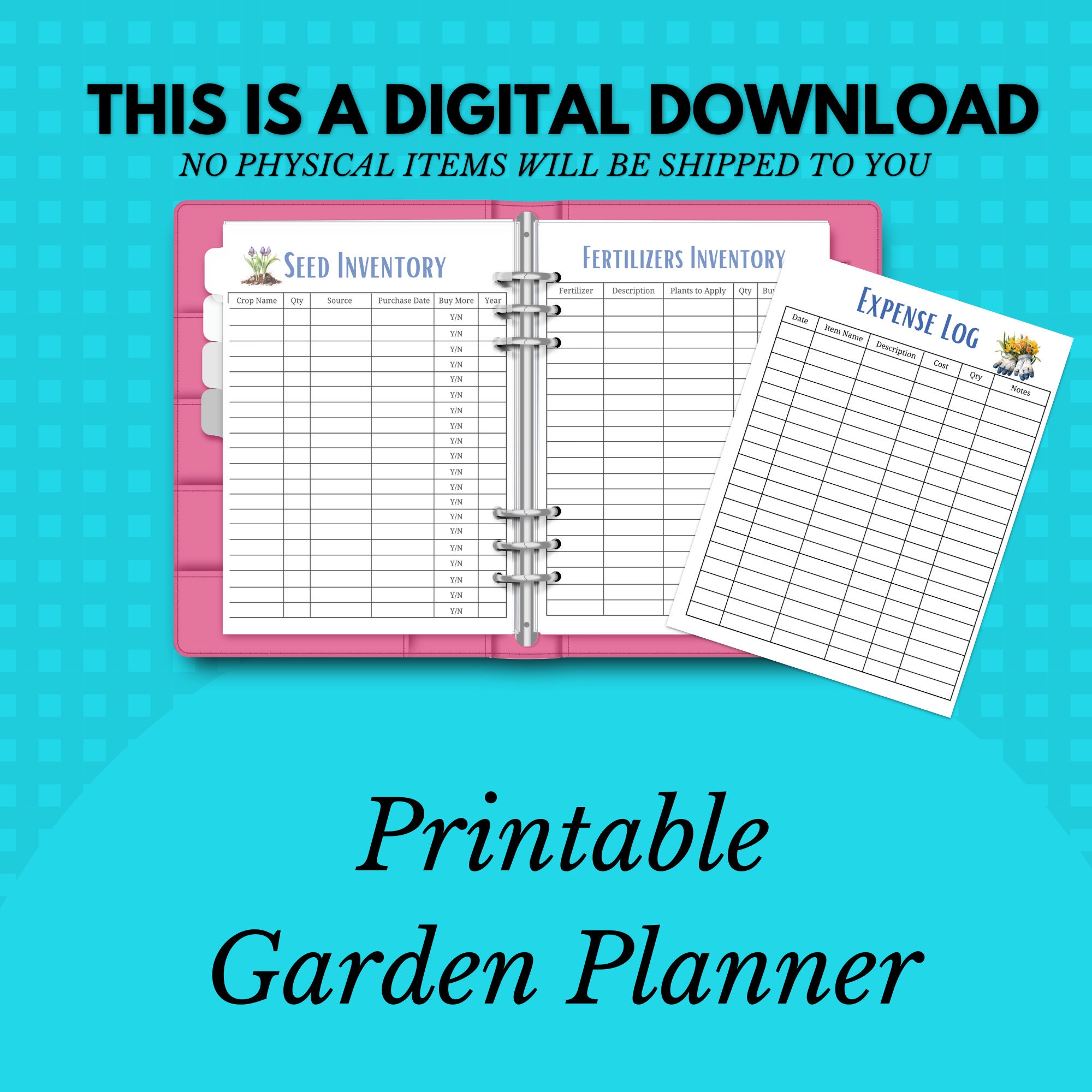 Printable Garden Planner Gardening Plan, Journal, Organizer, Plant ...