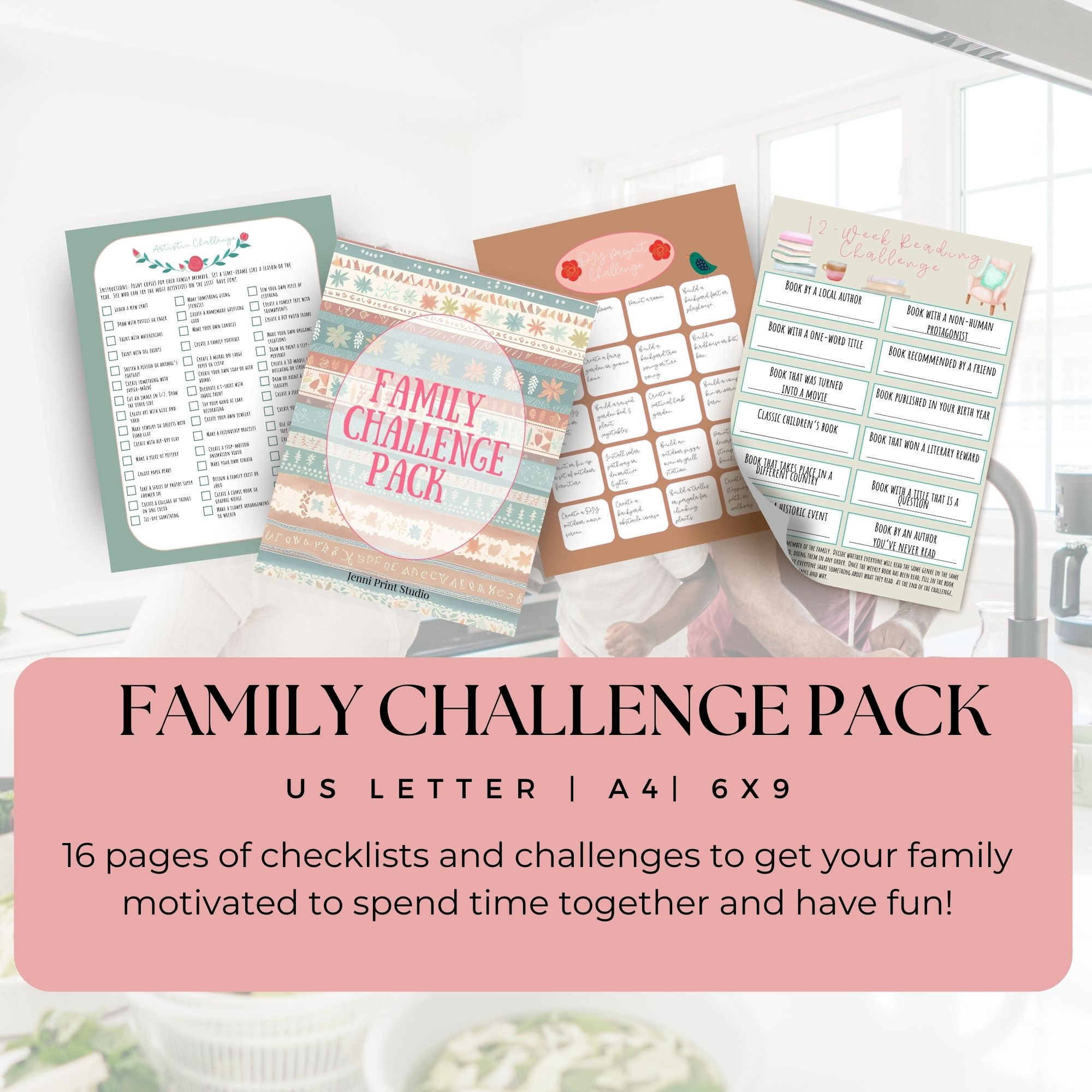 Printable Family Challenge Activities | Scavenger Hunt | Recipe ...