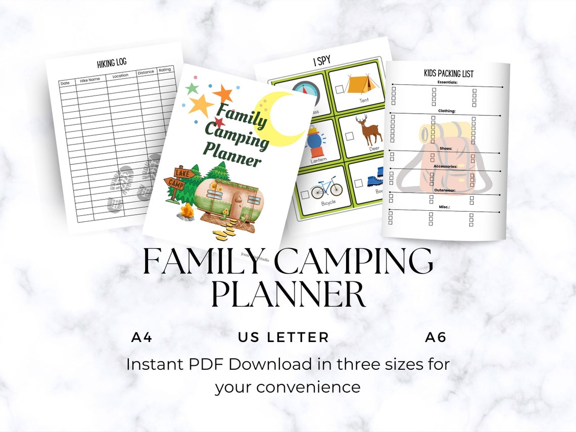 Printable Family Camping Planner: Kids Activities, Games, Packing List ...