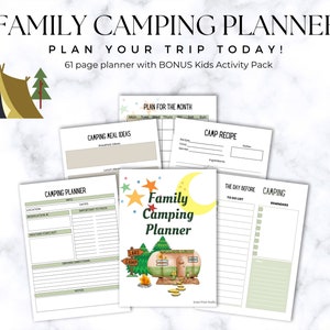 Printable Family Camping Planner: Kids Activities, Games, Packing List ...