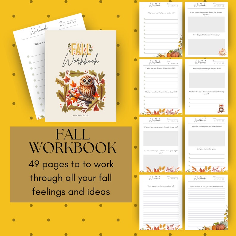 Printable Fall Planner Bundle: Journal & Workbook (PDF) - Etsy