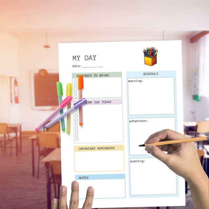 Printable Student Planner: School Schedule, Project Tracker (digital ...