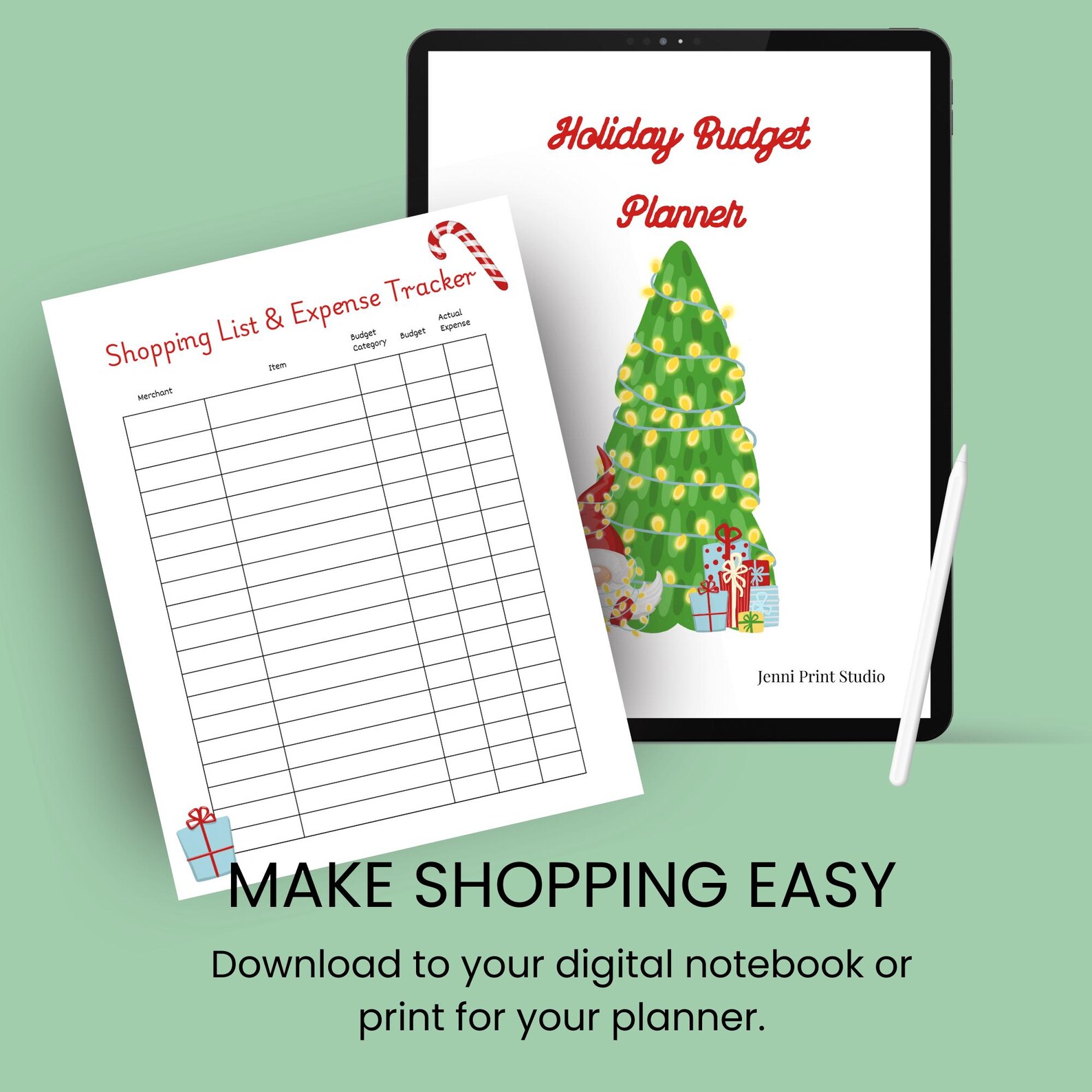 Printable Holiday Budget Planner: Savings Log, Expense Sheet, Coupon ...