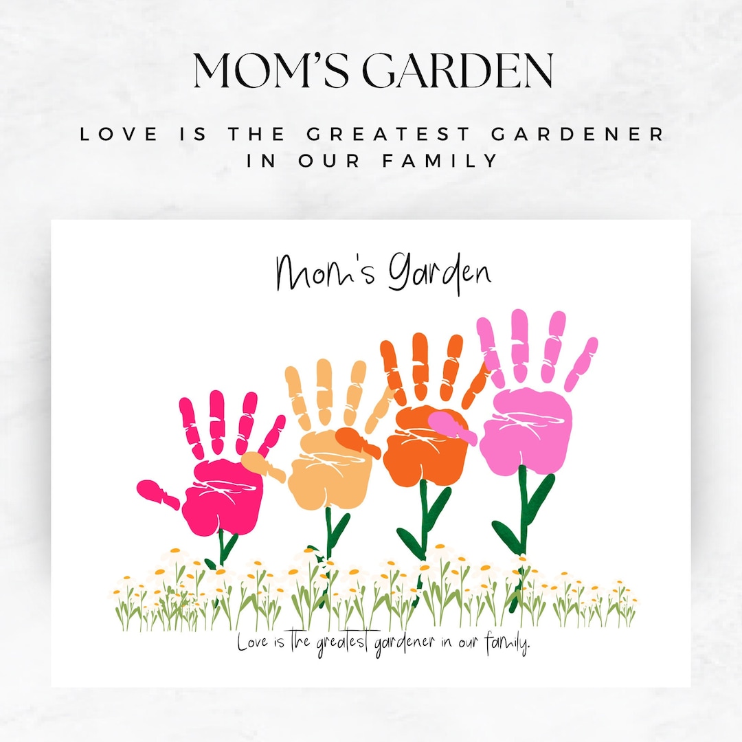 Handprint Art: Mother's Day Keepsake Gift, Printable Kids Craft ...