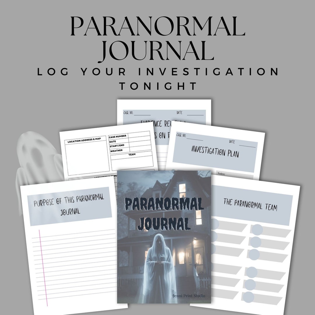 Paranormal Investigation Journal, Ghost Hunting Log, Experiment Tracker ...