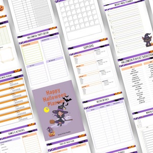 Happy Halloween Planner: Printable Costume Party Planner, Decorating ...