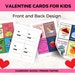Printable Valentine Cards for Kids Classroom Valentine's Day Cards ...