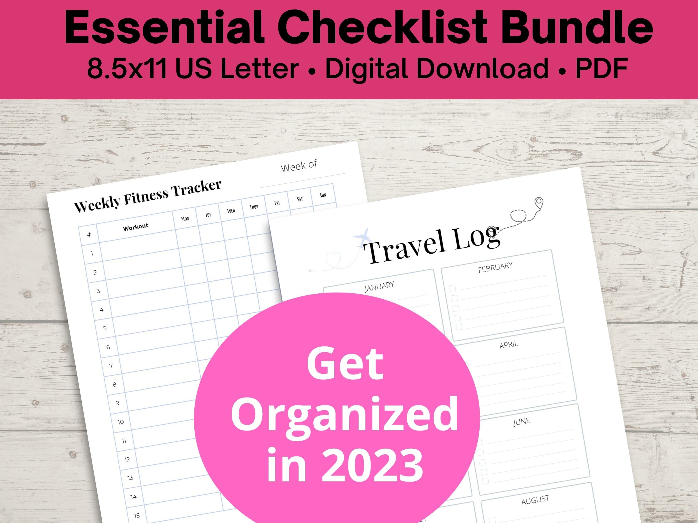 Essential Printable Checklist Bundle - Etsy
