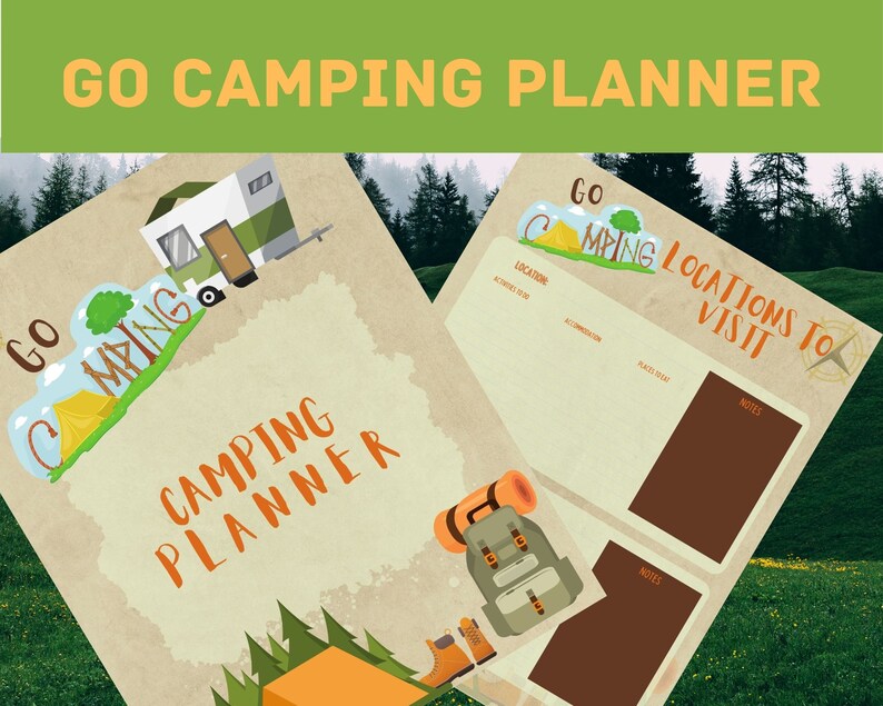 Camping Planner and Journal 26 Pages PDF Digital Download - Etsy