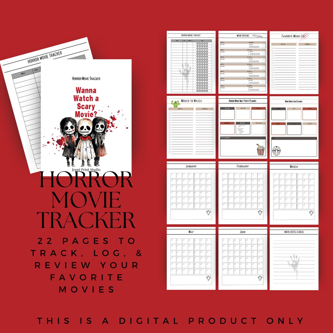 Horror Movie Tracker W/movie Reviews, Watch List, Favorite Movie Log ...