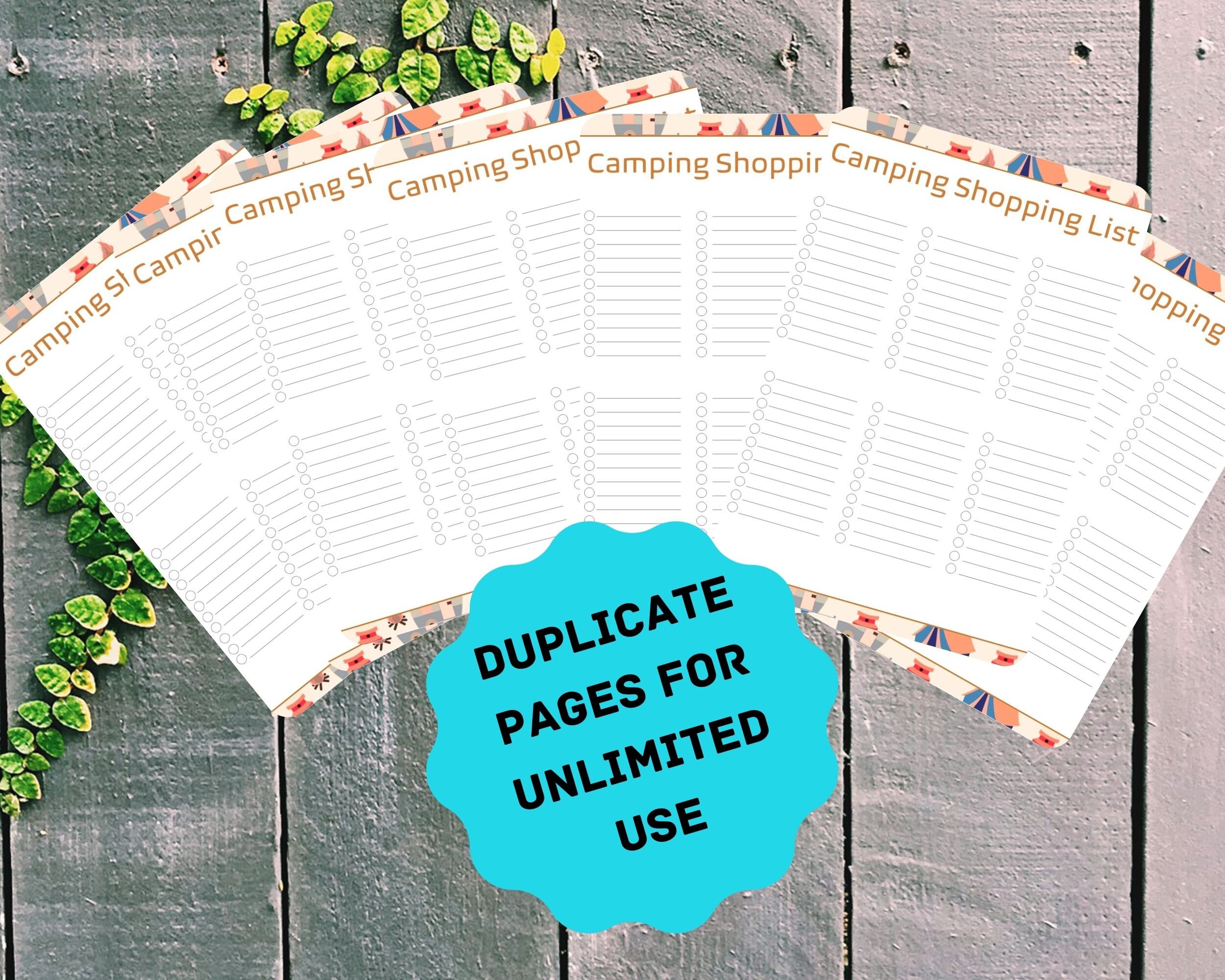 Printable Camping Planner + Journal, Perfect for Camping With Kids ...