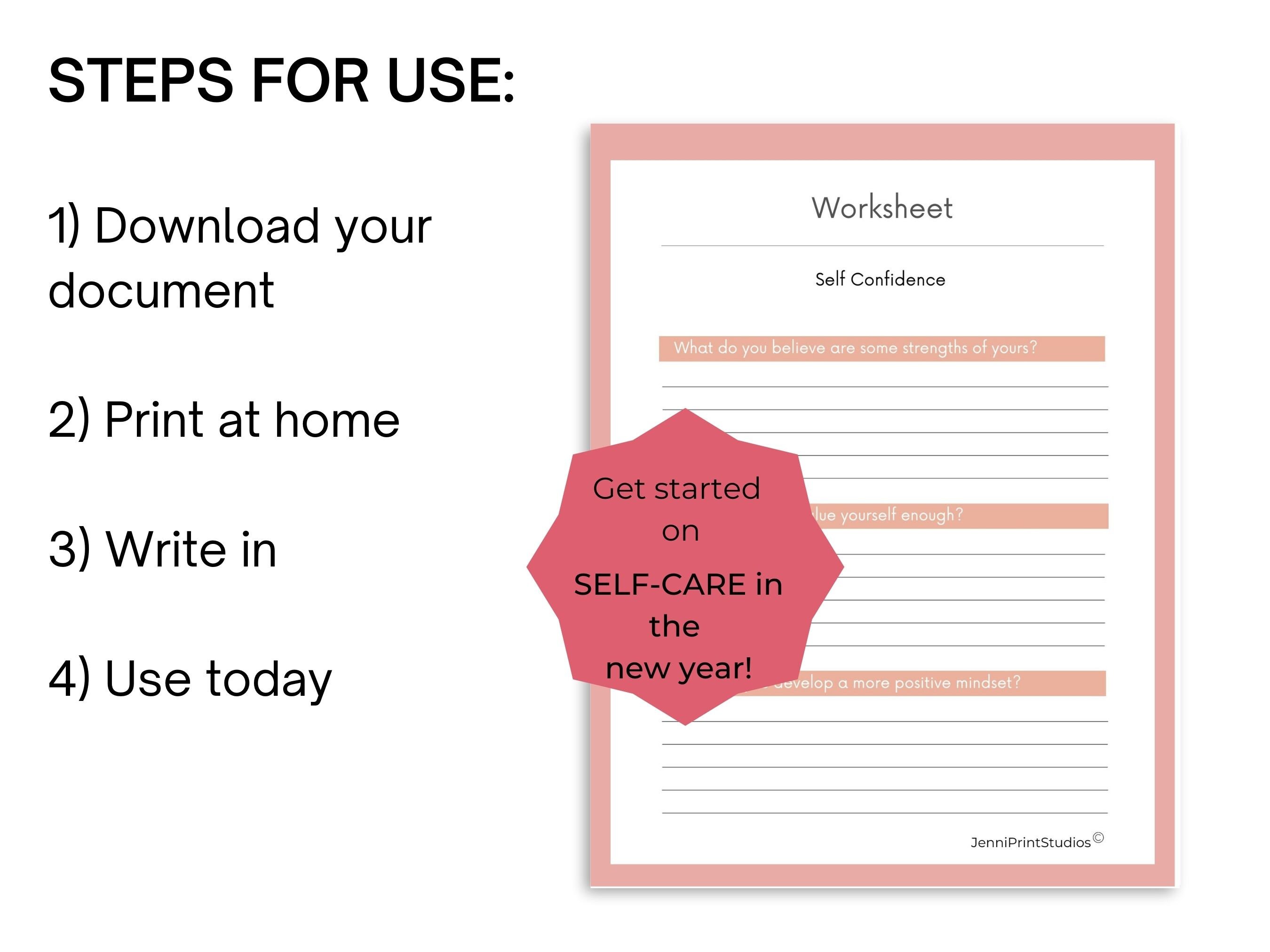 Daily Printable Journal and Workbook With Prompts and Affirmations - Etsy