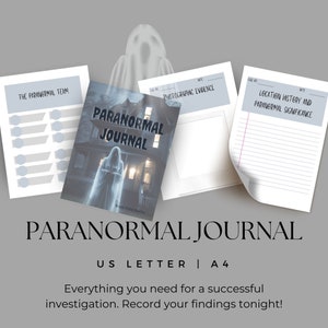 Paranormal Investigation Journal, Ghost Hunting Log, Experiment Tracker ...