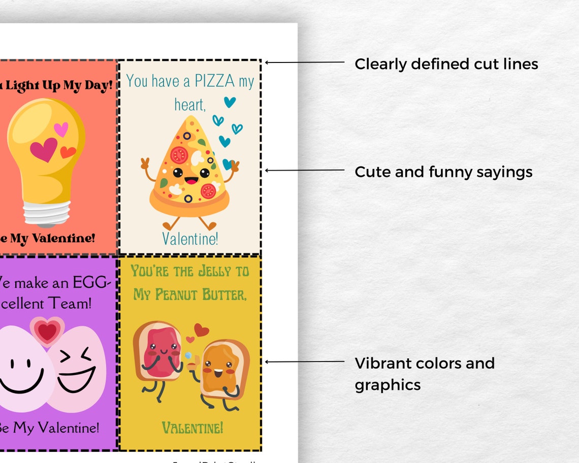 Printable Valentine Cards for Kids Classroom Valentine's Day Cards ...