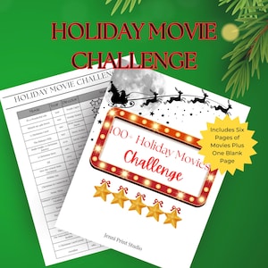 Printable Holiday Movie Challenge, Over 100 Holiday Movies to Watch ...