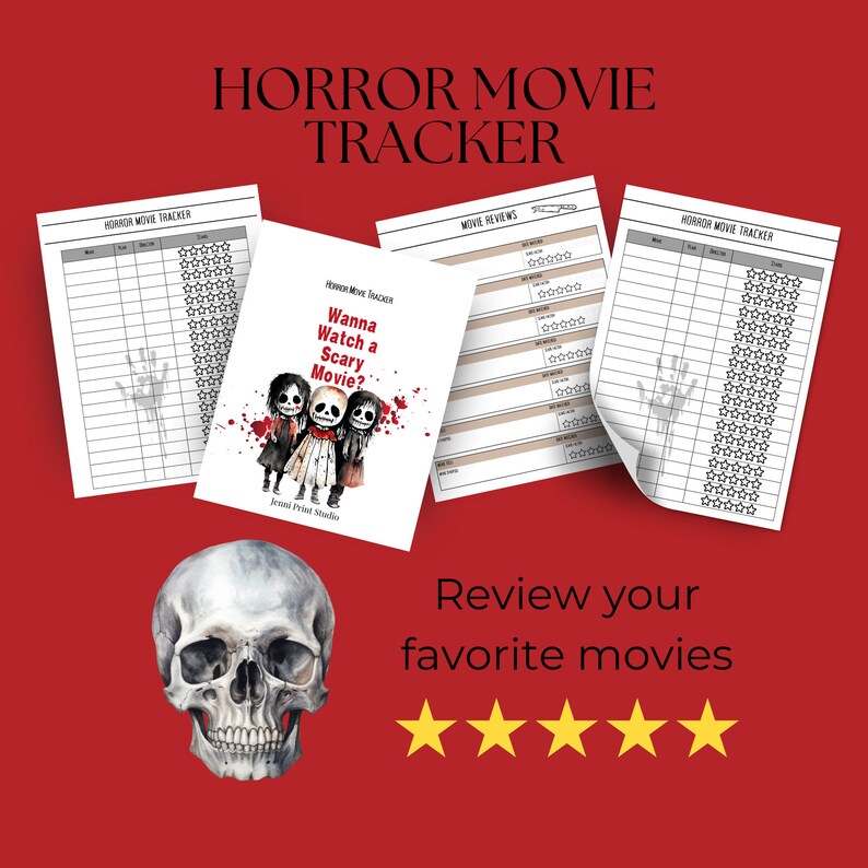 Horror Movie Tracker W/movie Reviews, Watch List, Favorite Movie Log ...