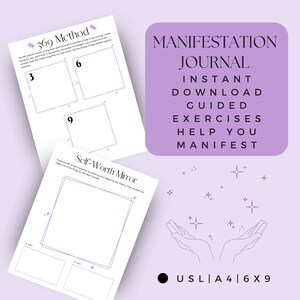 Manifestation Journal: Printable Workbook for Law of Attraction ...