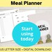 Printable Meal Planner With Bonus Fitness Tracker - Etsy