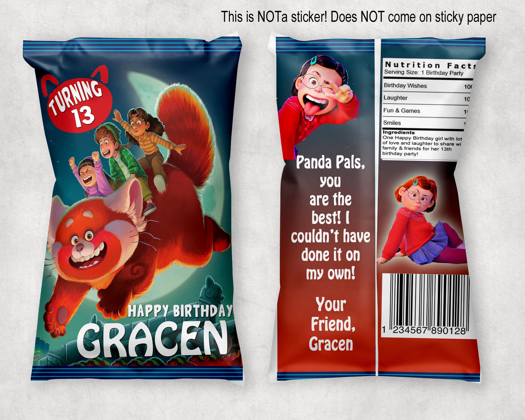 Turning Red Chip Bag - Etsy