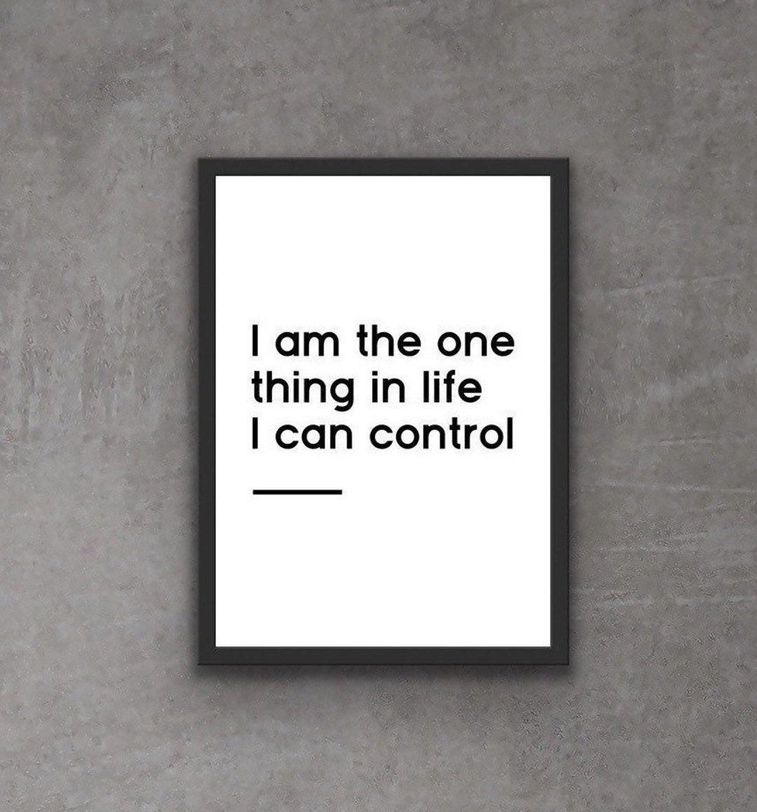 I Am the One Thing in Life I Can Control Home Print Hamilton - Etsy