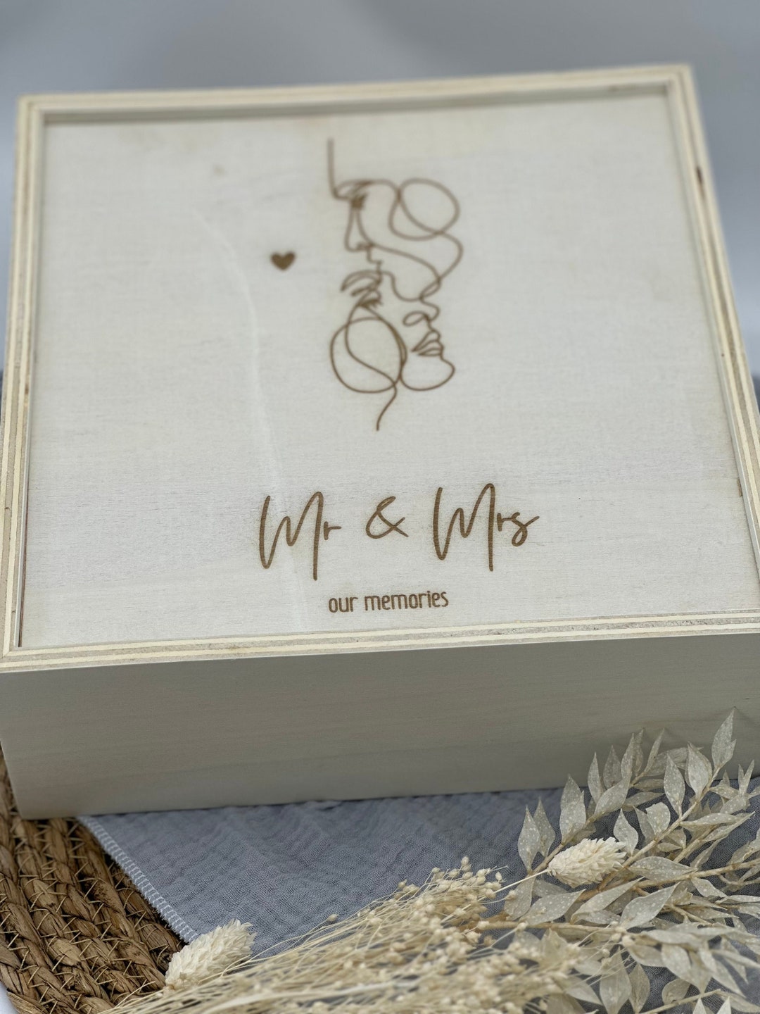 Commemorative Box Wedding Reminder Box Personalized Wedding Wooden Box ...