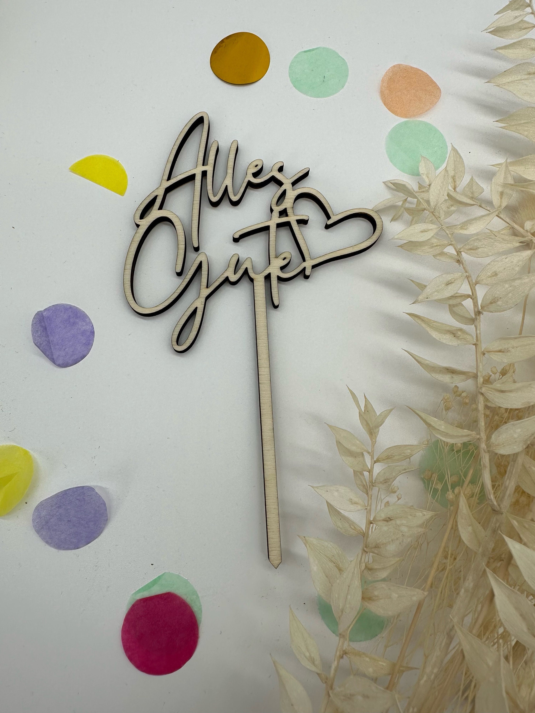 Cake Topper All the Best, Cake Topper Birthday, Cake Topper, Cake Plug ...
