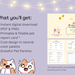 Cat/pet Report Card - for Cattery/pet Boarding Business, Pet Sitters - Etsy