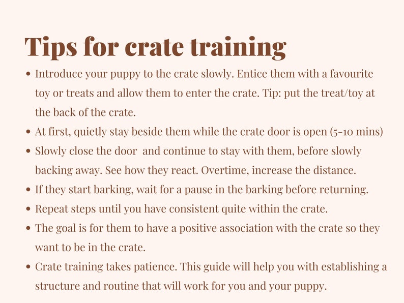Puppy Potty & Crate Training Schedule (for Stay at Home Pawrents) - Etsy