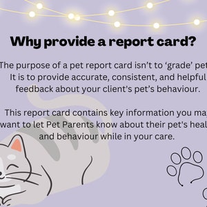 Cat/pet Report Card - for Cattery/pet Boarding Business, Pet Sitters - Etsy