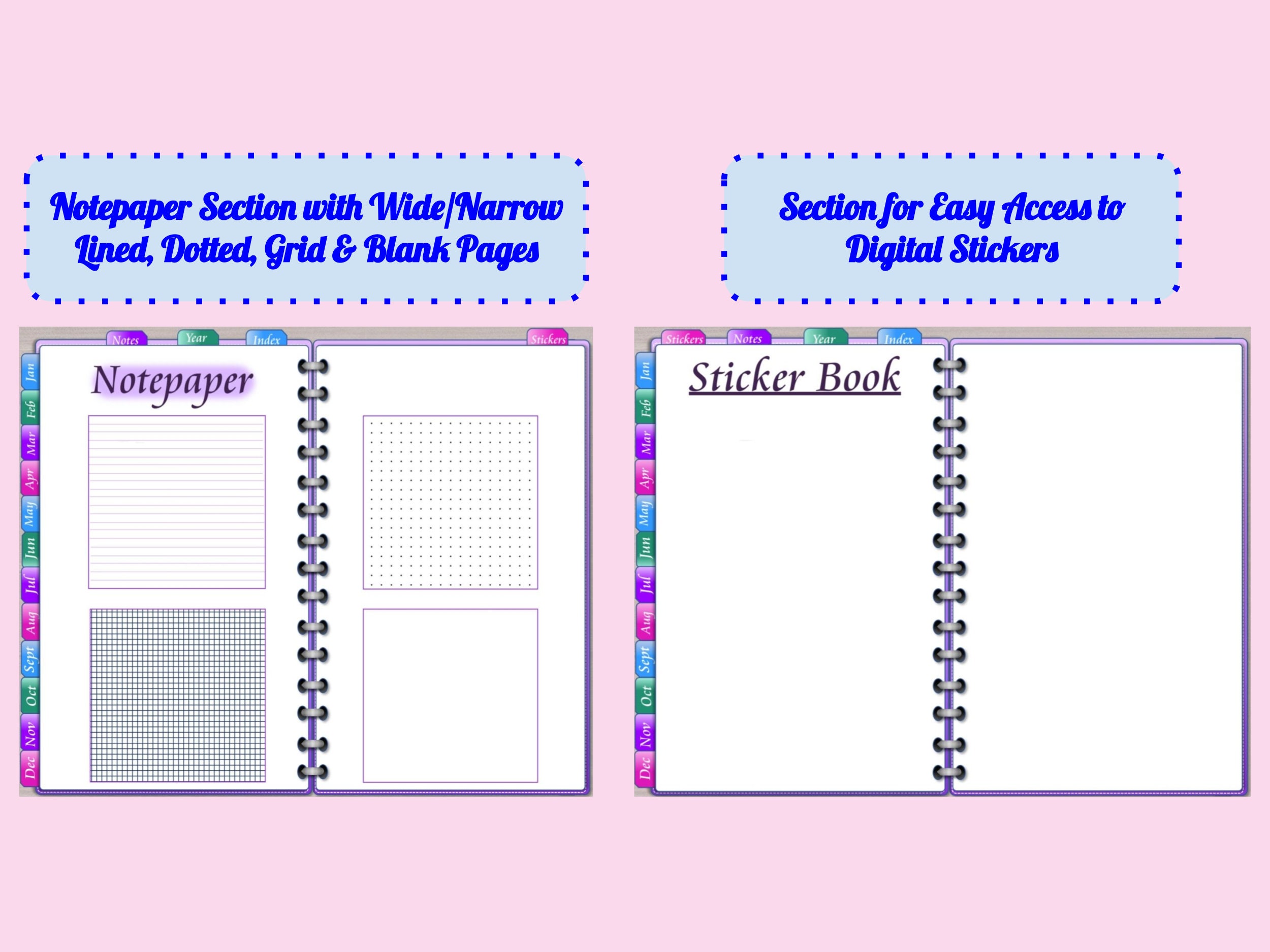 Undated Digital Planner, Floral Themed, Adhd-friendly, Goodnotes, Penly ...