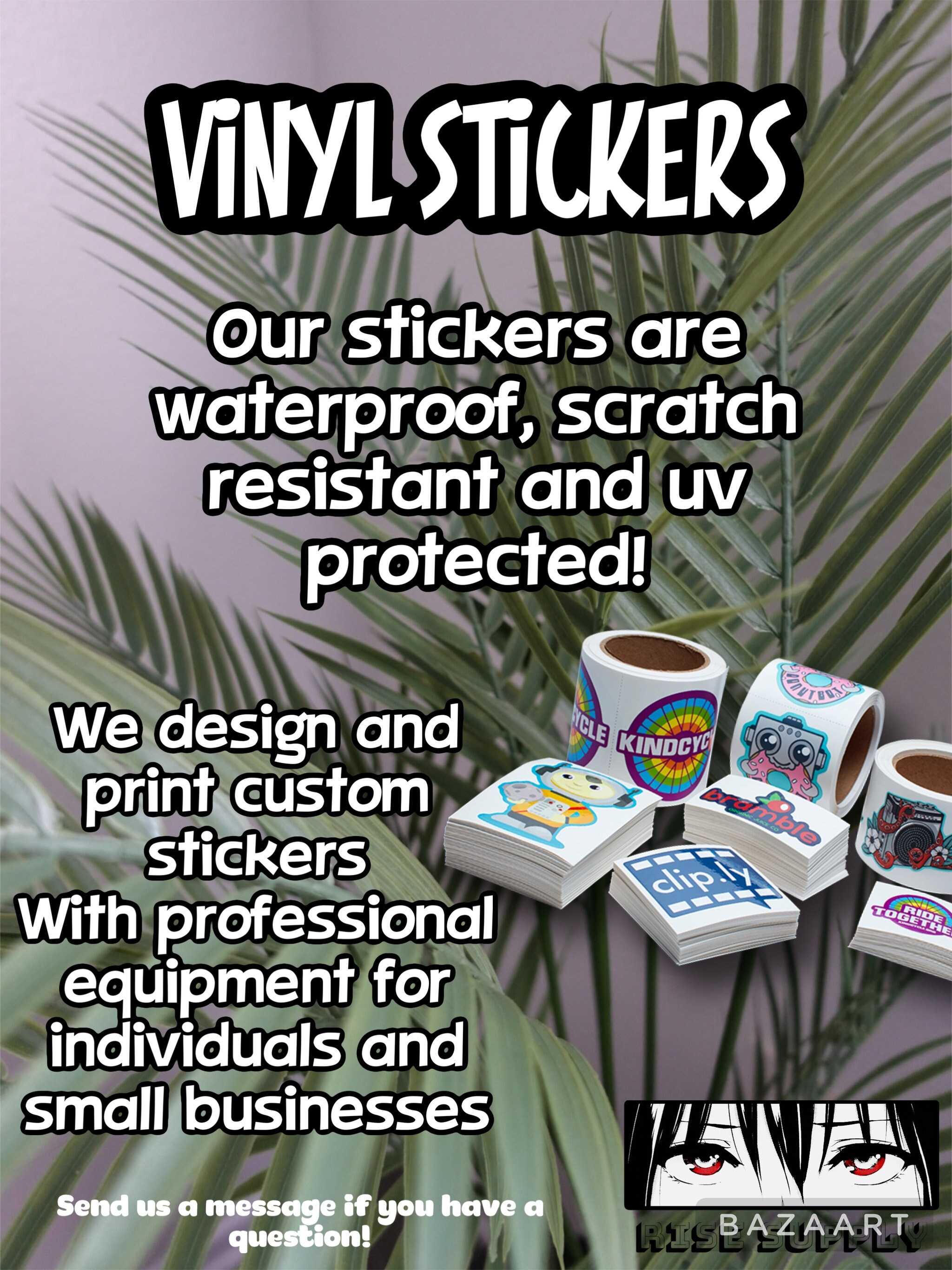 Mini Anime Stickers, Anime Peeker Vinyl Stickers, Car Decals ...