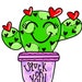 TEMPLATE Valentine's Day Cactus, Door Hanger Template, Valentine's Day ...