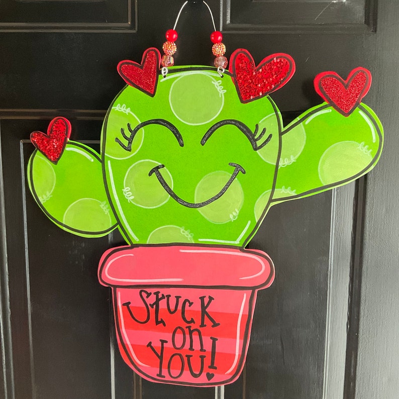 Stuck on You Valentine’s Day Door Hanger, Valentine's Day Doorhanger ...