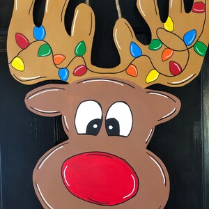 Reindeer Door Hanger, Christmas, Home Decor, Doorhanger, Porch Decor ...